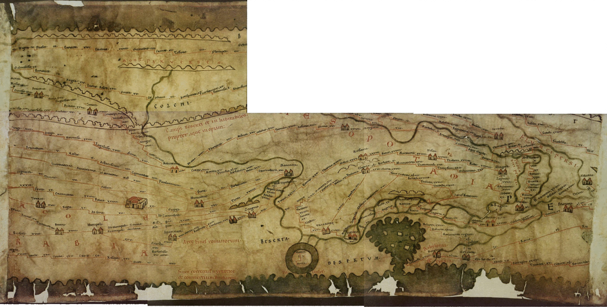 La table de Peutinger - Légion VIII Augusta