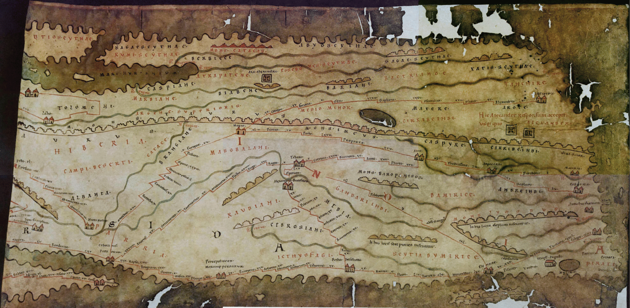 La table de Peutinger - Légion VIII Augusta